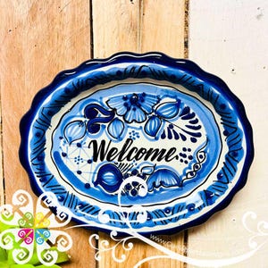 Small Welcome Talavera House Signs - Wall Decor - Authentic Talavera - Etsy