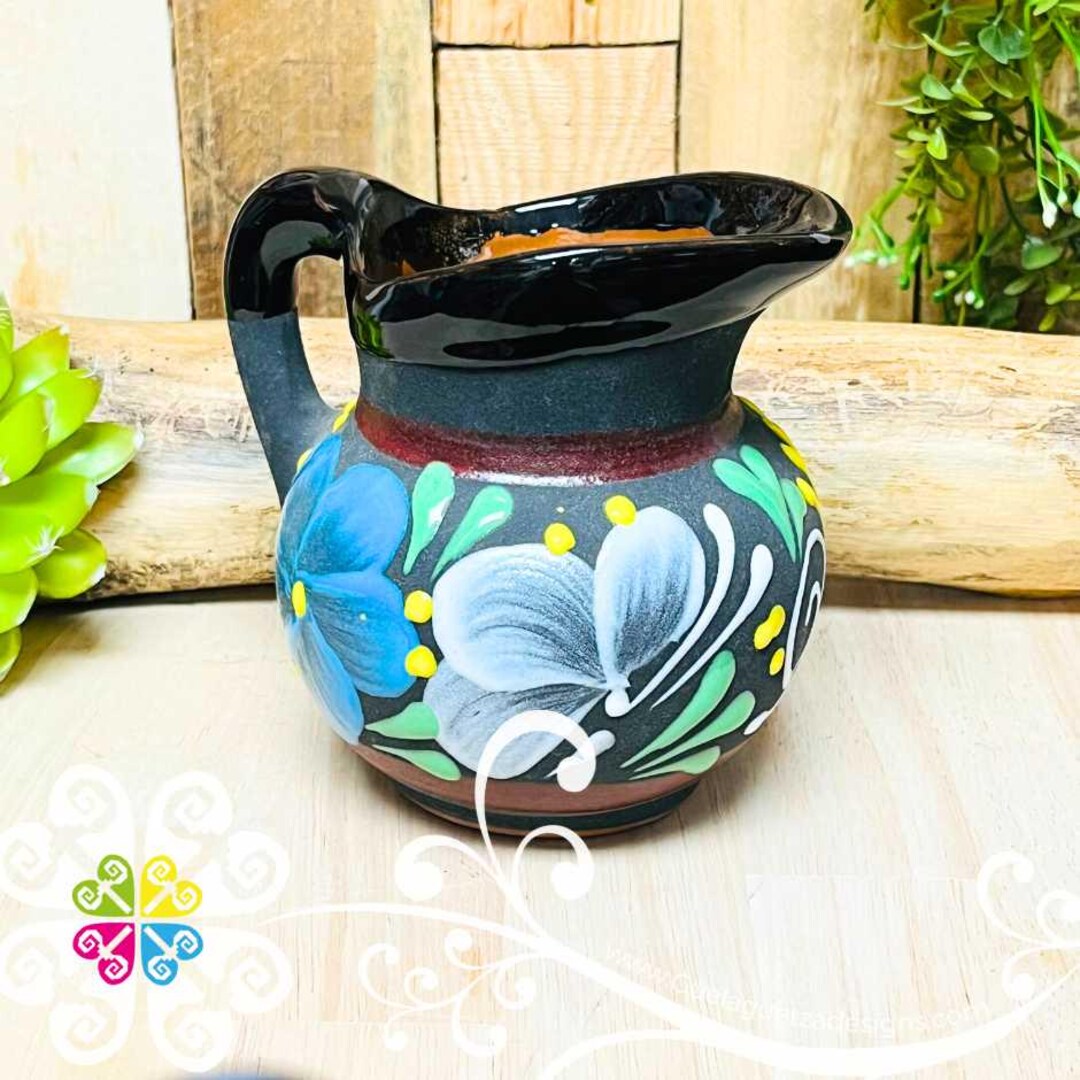 Small Black Clay Pitcher - Jarro - Etsy