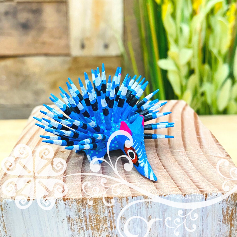 Mini Porcupine Alebrije Handmade Wood Figure Stocking Gift - Etsy