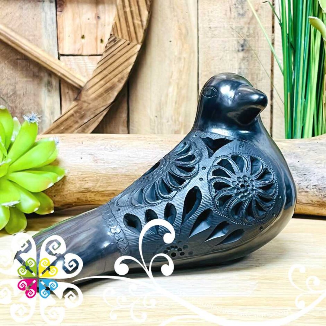 Medium Dove Black Clay Figure Barro Negro Oaxaca Authentic Home Decor ...