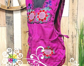Mandil Mexicano Traditional Apron Embroidered Apron Mandil - Etsy