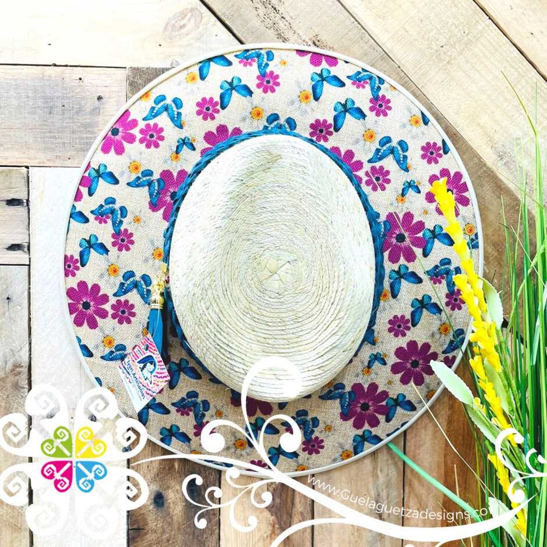 Butterfly Pollination - Summer Palm Hat - Mexican Sombrero - Beach ...
