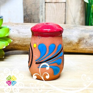 Single Clay Salt and Pepper Shaker - Decorated Salero - Mexican Shaker ...