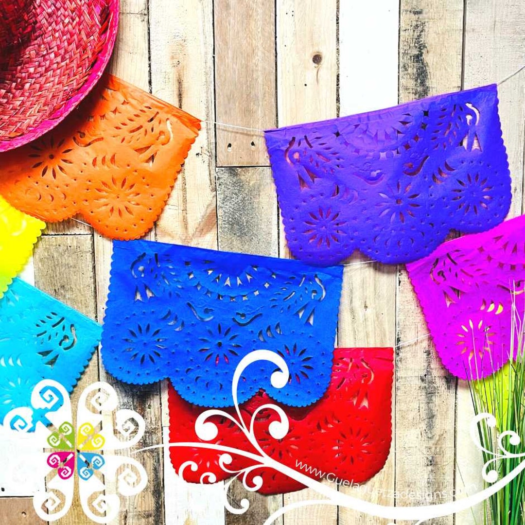 Medium Floral - Papel Picado - Mexican Fiesta Decor - 5 De Mayo Decor ...