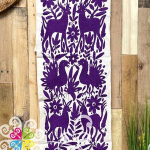 Purple Large Solid Color Otomi Table Runner Camino De Tenango - Etsy