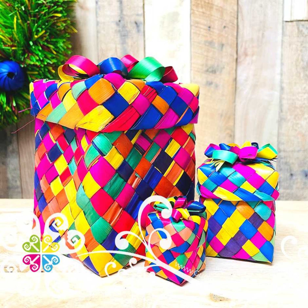 Palm Gift Box - Set of 3 - Mexican Pal Boxes - Christmas Decor - Etsy