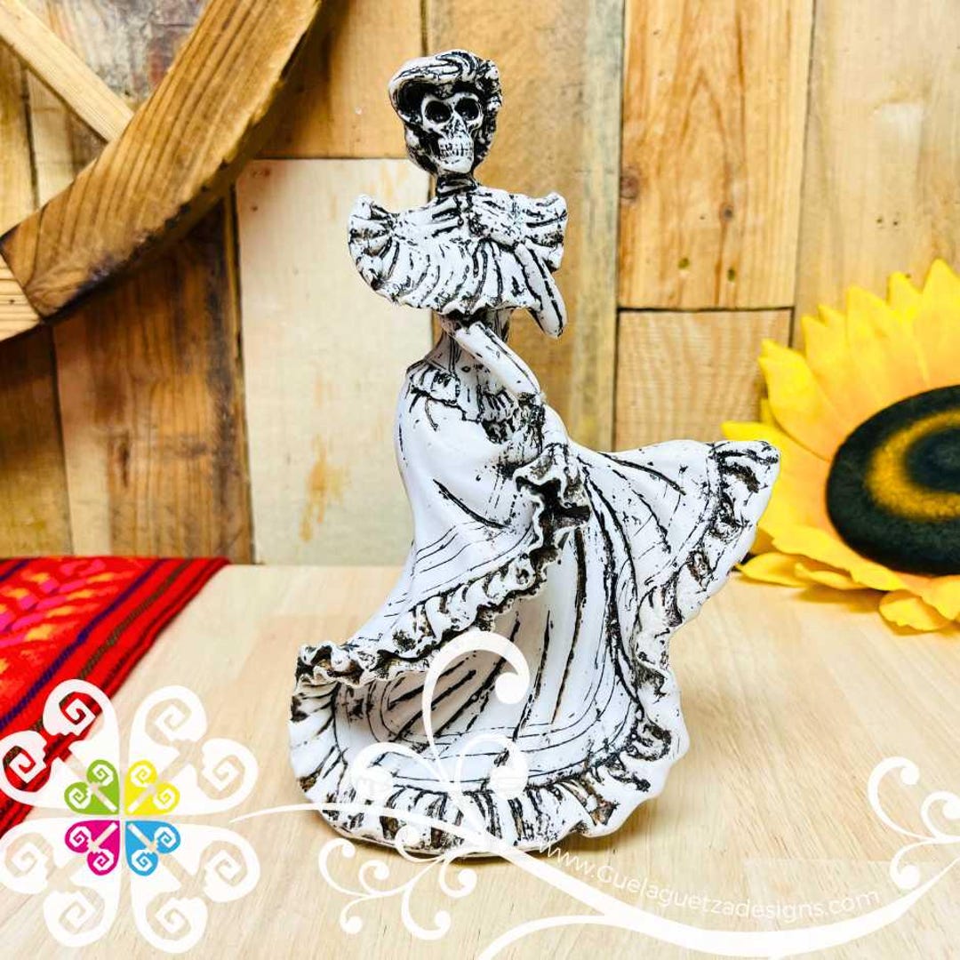 Medium Dancing Catrina - Day of the Dead Decoration Resin Statue - Etsy