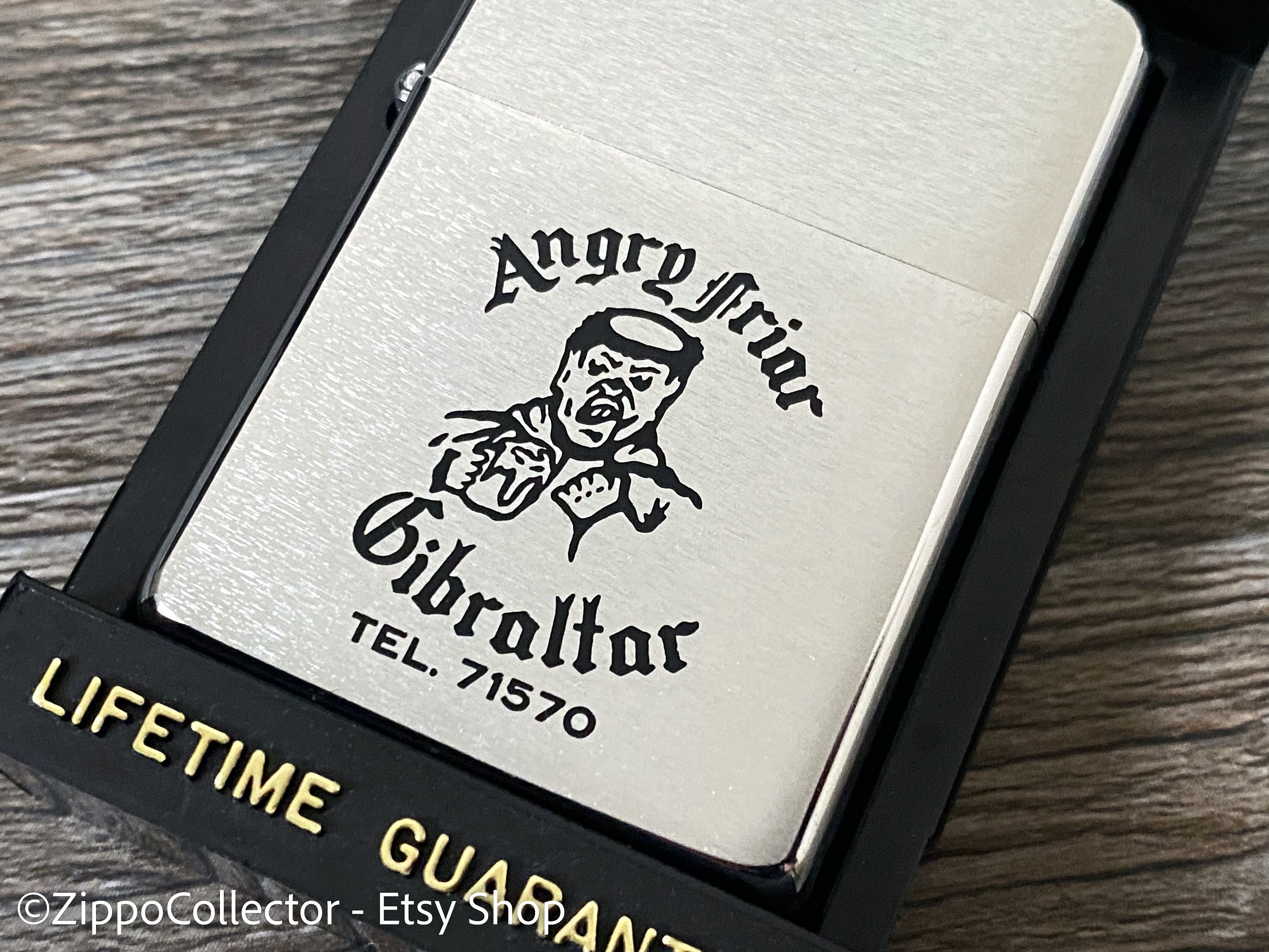 1991 Angry Friar Pub Gibraltar Zippo Lighter: Very Rare Advertising ...