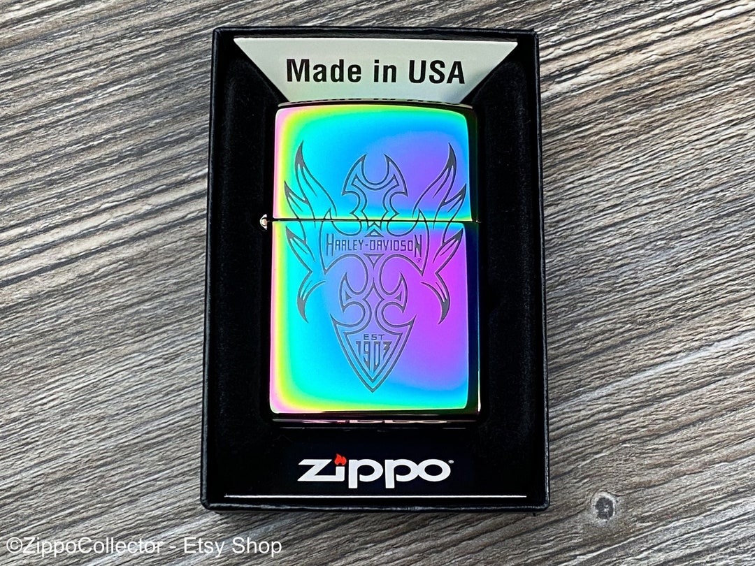 2005 Harley Davidson Zippo Lighter: Tattoo Logo, Spectrum Finish, 1903 ...