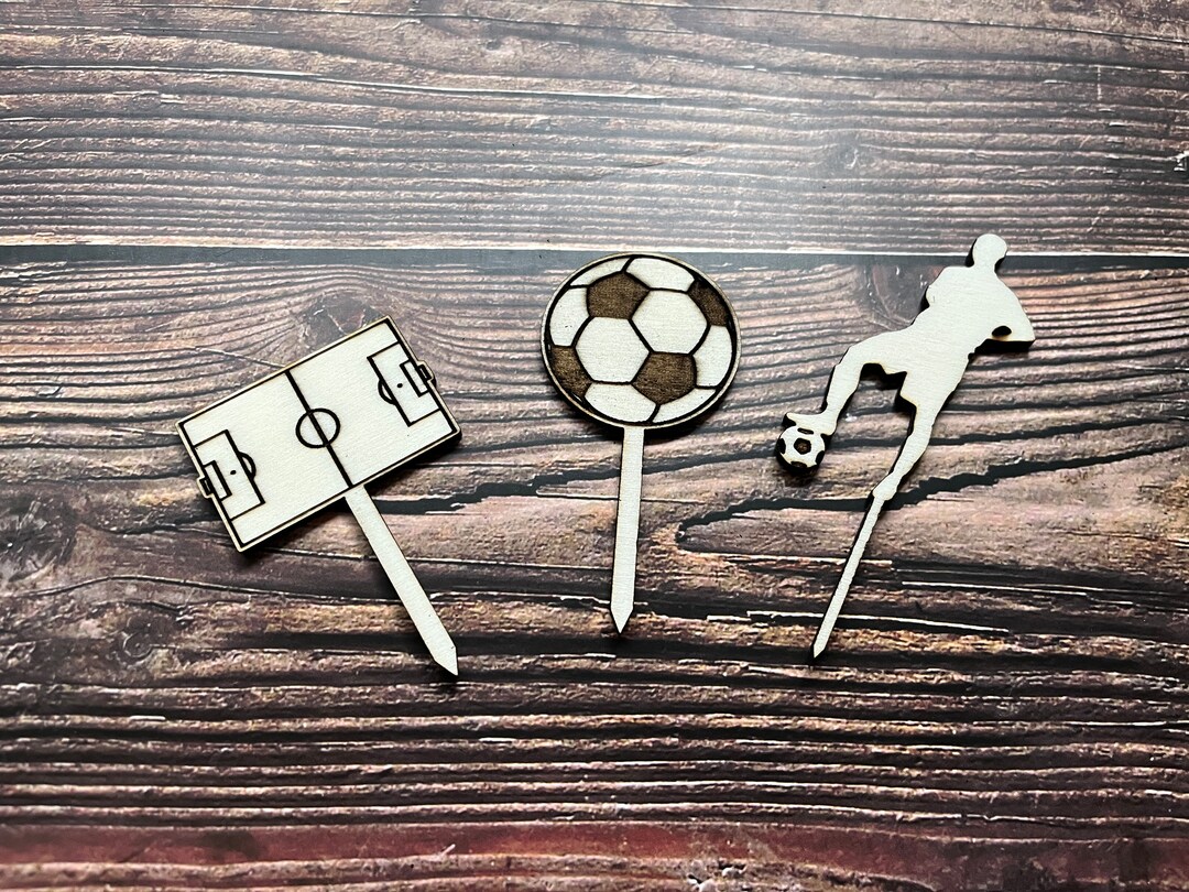 Cake Topper Football Player Soccer Field Cake Topper Birthday - Etsy