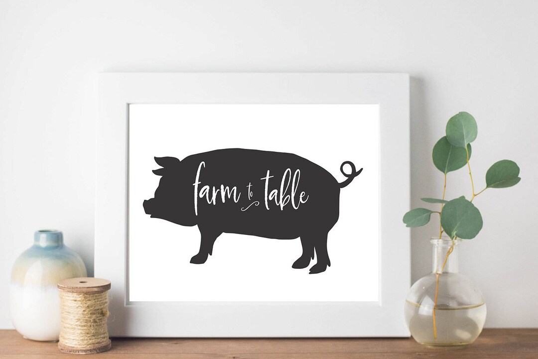 Farm to Table Printable, Farmhouse Printable, Home Decor Print, Home ...