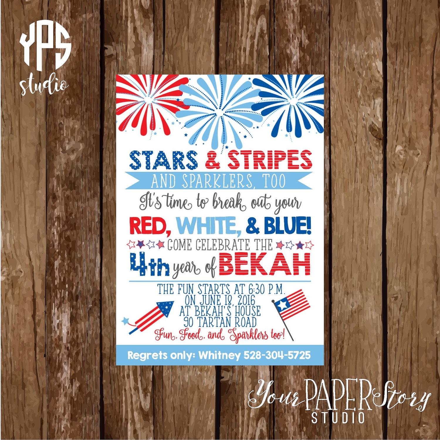Fourth of July Invitation | Etsy Fourth of July Invitation | Etsy
