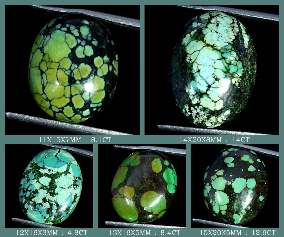 Tibet Turquoise Gemstone Cabs/ Multi Turquoise Cabochon/ Oval Shape ...