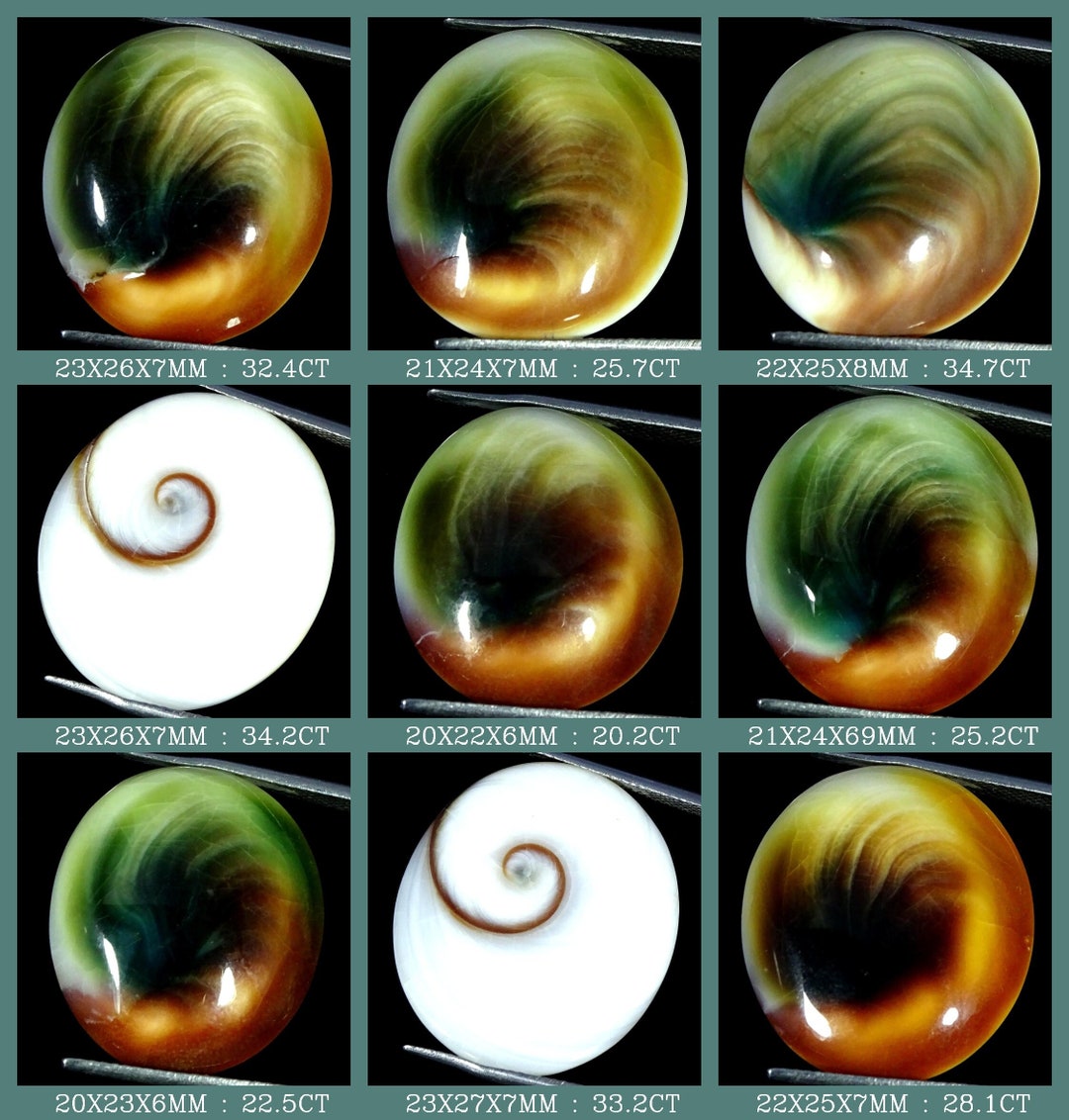 Natural Shiva Eye Gems/ Green Shiva Eye Cabochon/ Oval Shiva Eye Cabs ...