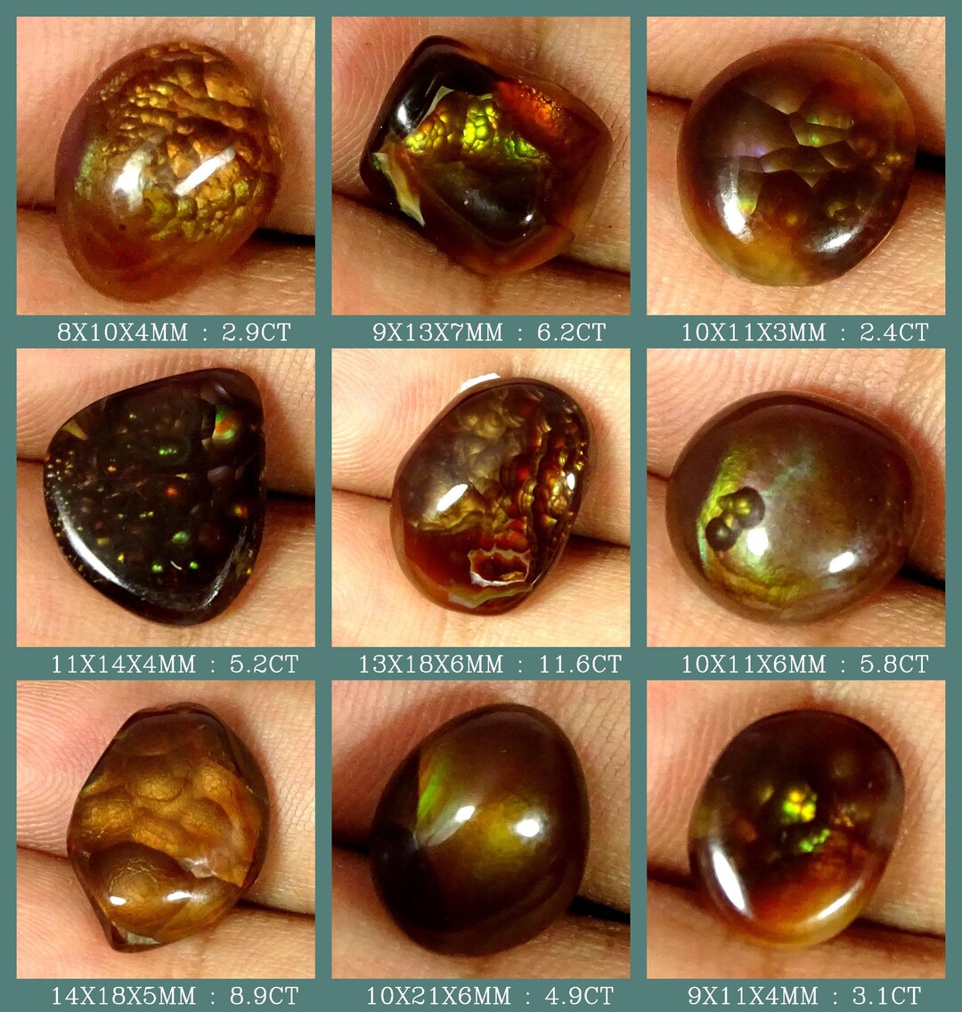 Natural Fire Agate Gems/ Multi Agate Cabochon/ Fancy Agate Cabs ...
