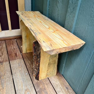30 Fatty Primitive Rustic Live Edge Wood Bench Perfect for Porch Garden ...