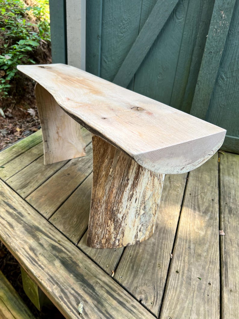 Rustic Outdoor Log Bench - Etsy