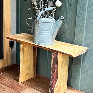30 Fatty Primitive Rustic Live Edge Wood Bench Perfect for Porch Garden ...