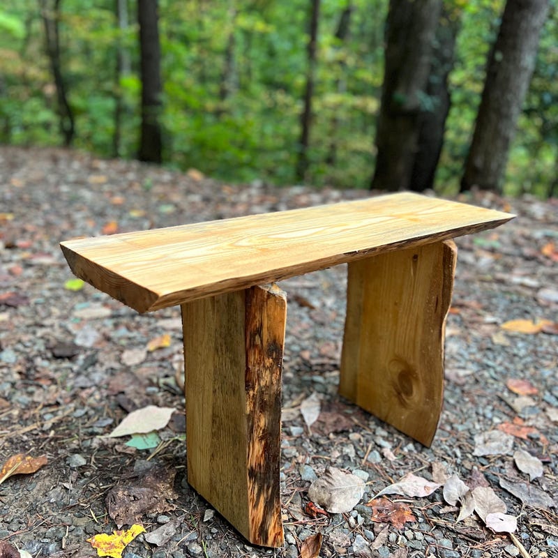 Rustic Outdoor Log Bench - Etsy