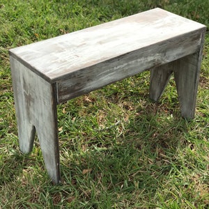 Antique Looking Classic Wood Bench Solid Top - Etsy