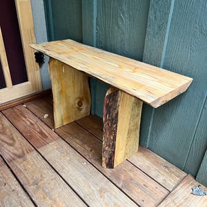 30 Fatty Primitive Rustic Live Edge Wood Bench Perfect for Porch Garden ...