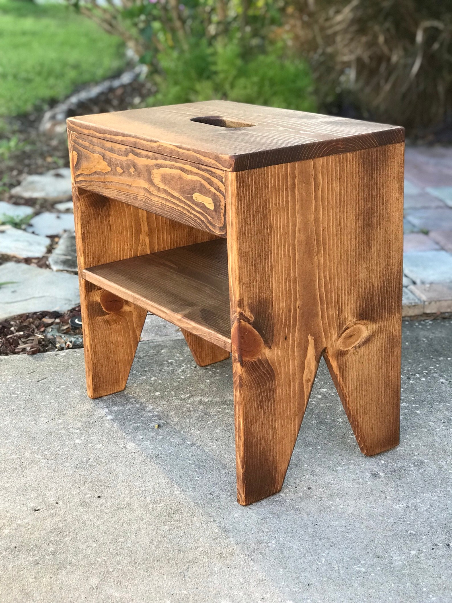 Basic Small Wood Bench With Shelf 18 Long - Etsy