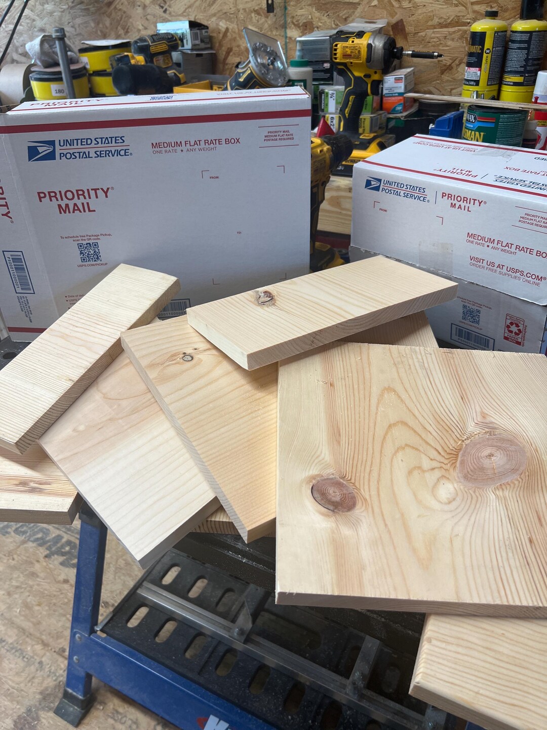 Box of Random Sized Pine Wood Scrap Blocks Perfect for Crafting ...