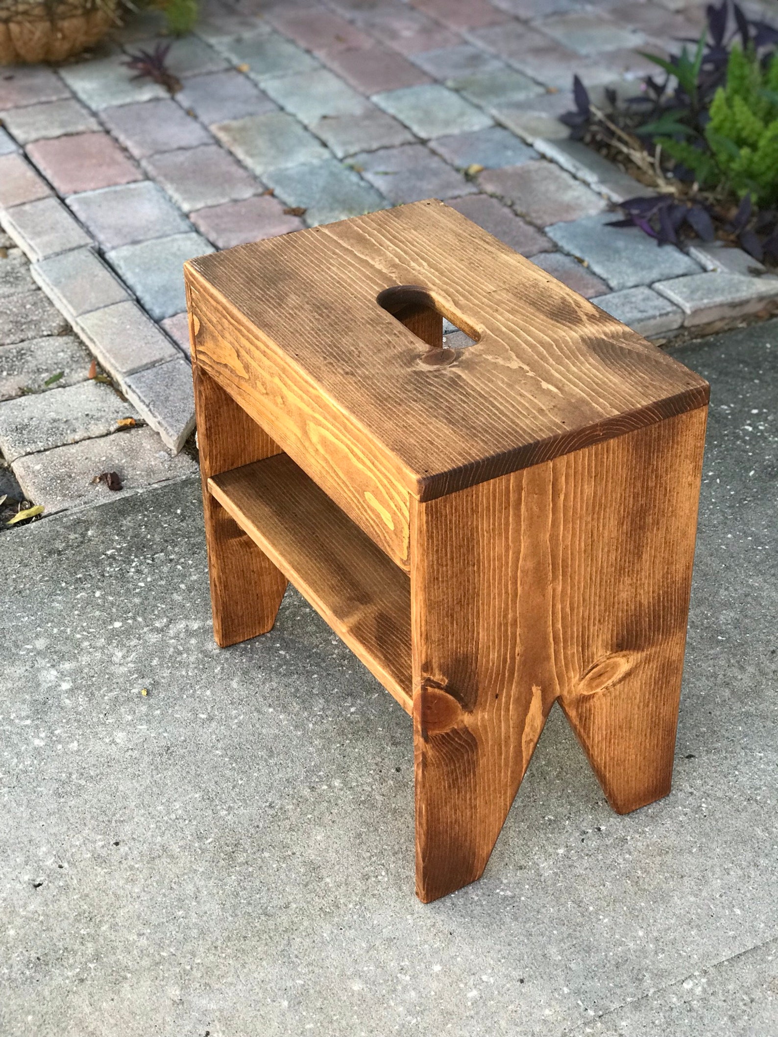 Basic Small Wood Bench With Shelf 18 Long - Etsy