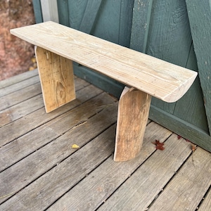 Rustic Outdoor Log Bench - Etsy