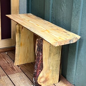30 Fatty Primitive Rustic Live Edge Wood Bench Perfect for Porch Garden ...