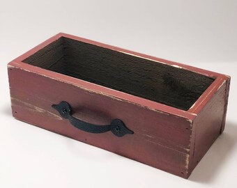 Rustic Wooden Drawer Rustic Reclaimed Wood Box Crate Painted | Etsy