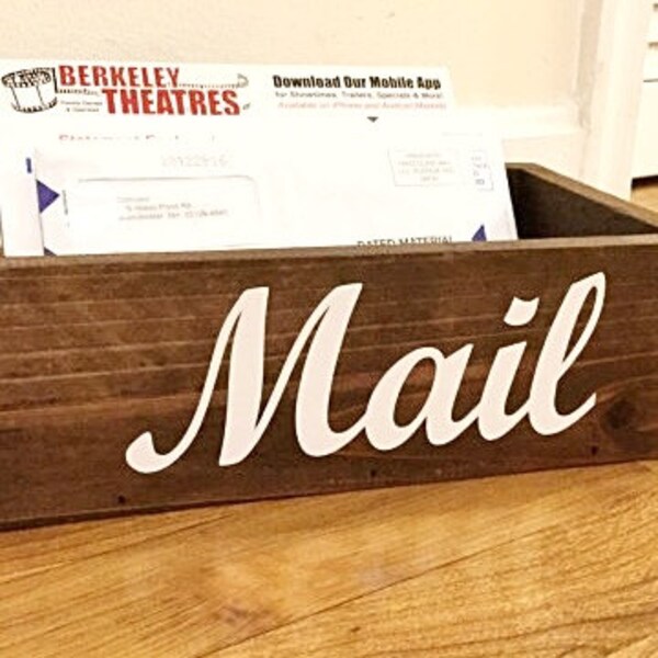 Wood Mail Organizer - Etsy