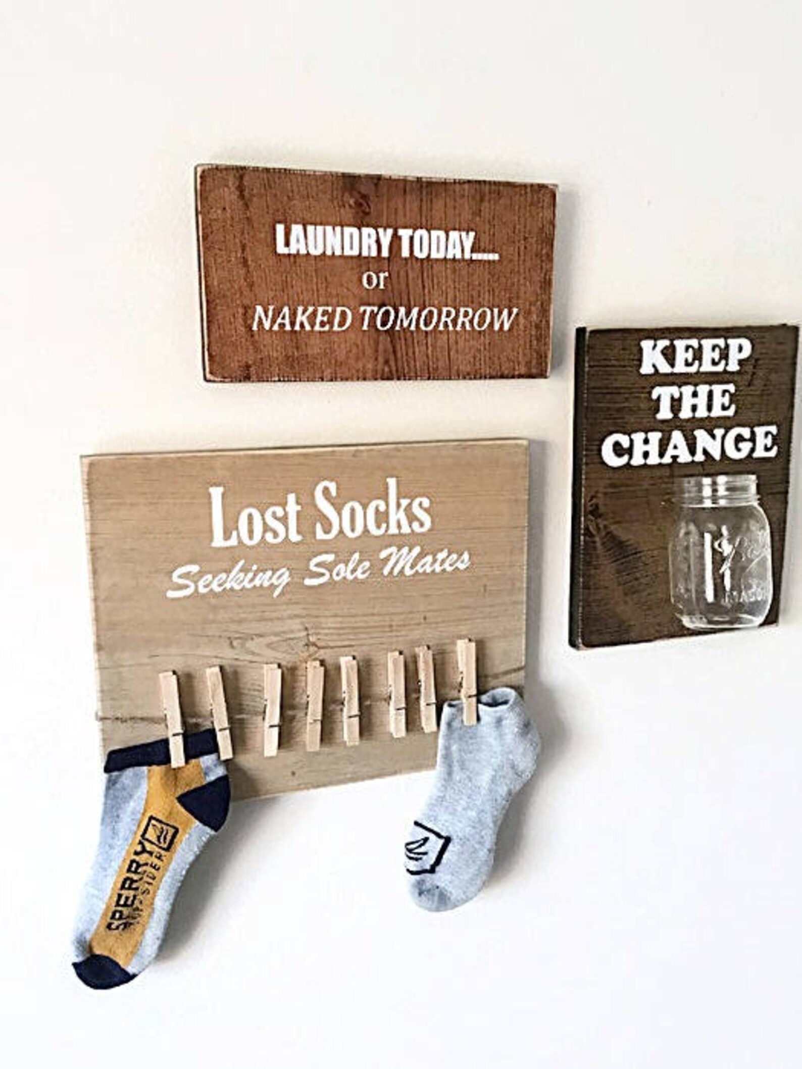 Rustic Laundry Room Sign SET OF THREE Laundry Room Signs | Etsy