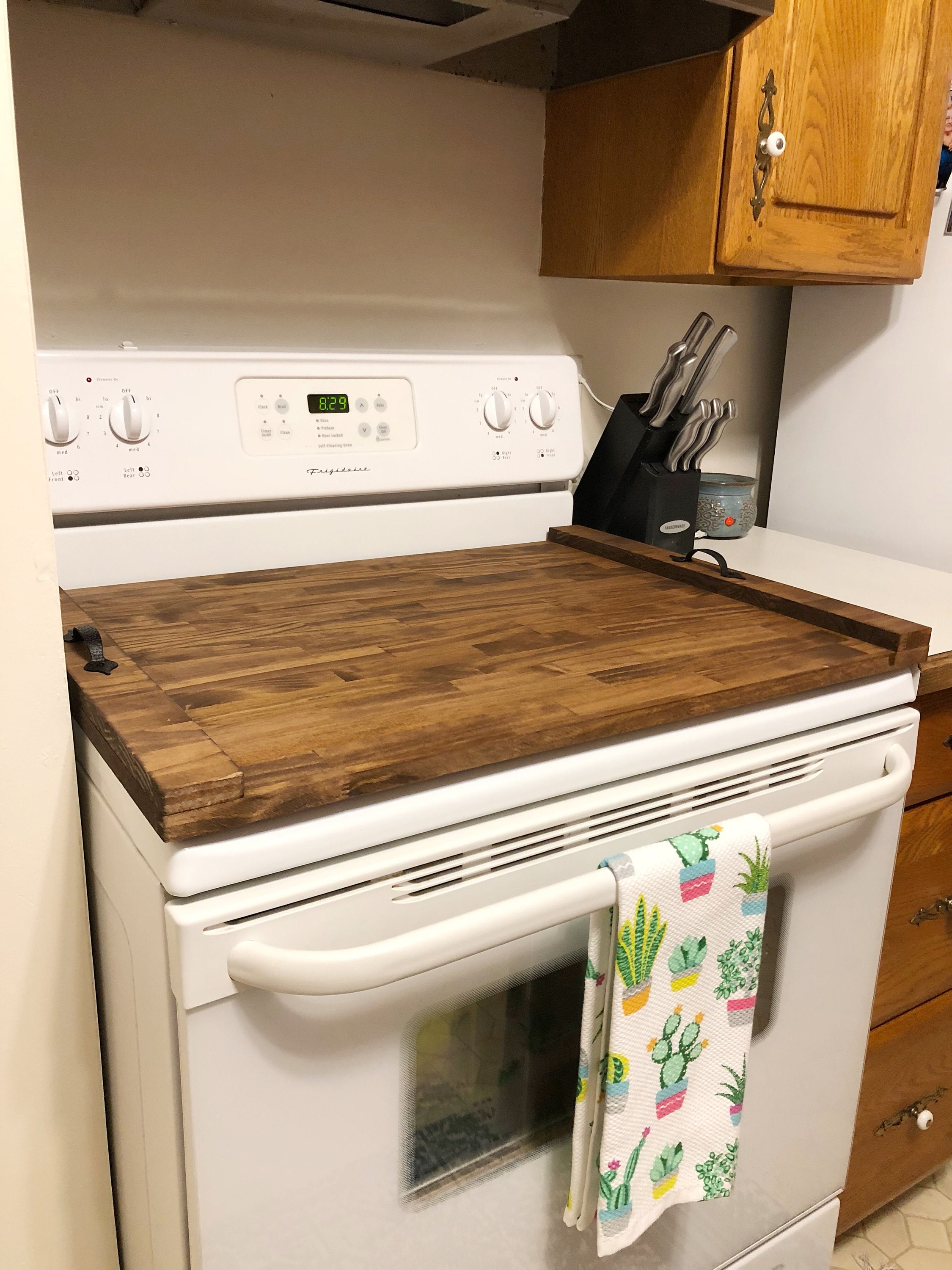 Rustic Stove Top Cover Custom Wooden Stove Cover Wooden Tray | Etsy