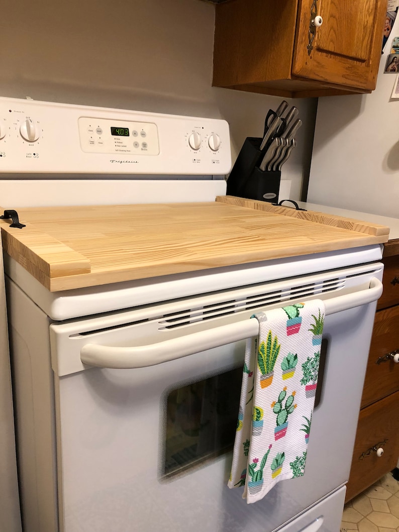 Rustic Stove Top Cover Custom Wooden Stove Cover Wooden Tray | Etsy