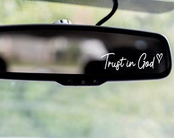 Trust in God Mirror Decal, Car Decals for Women, Faith Mirror Decal ...