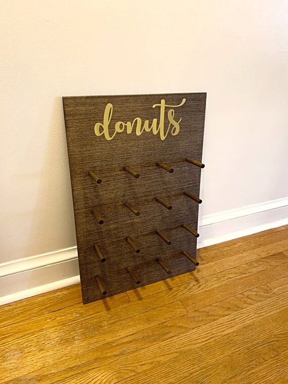 Donut Wall Donut Stand for Wedding Rustic Donut Rack Wood | Etsy