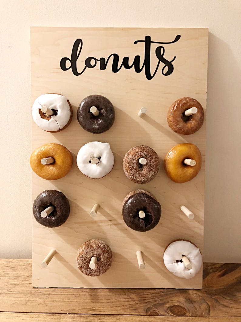 Wedding Donut Wall Donut Stand for Wedding Rustic Donut - Etsy