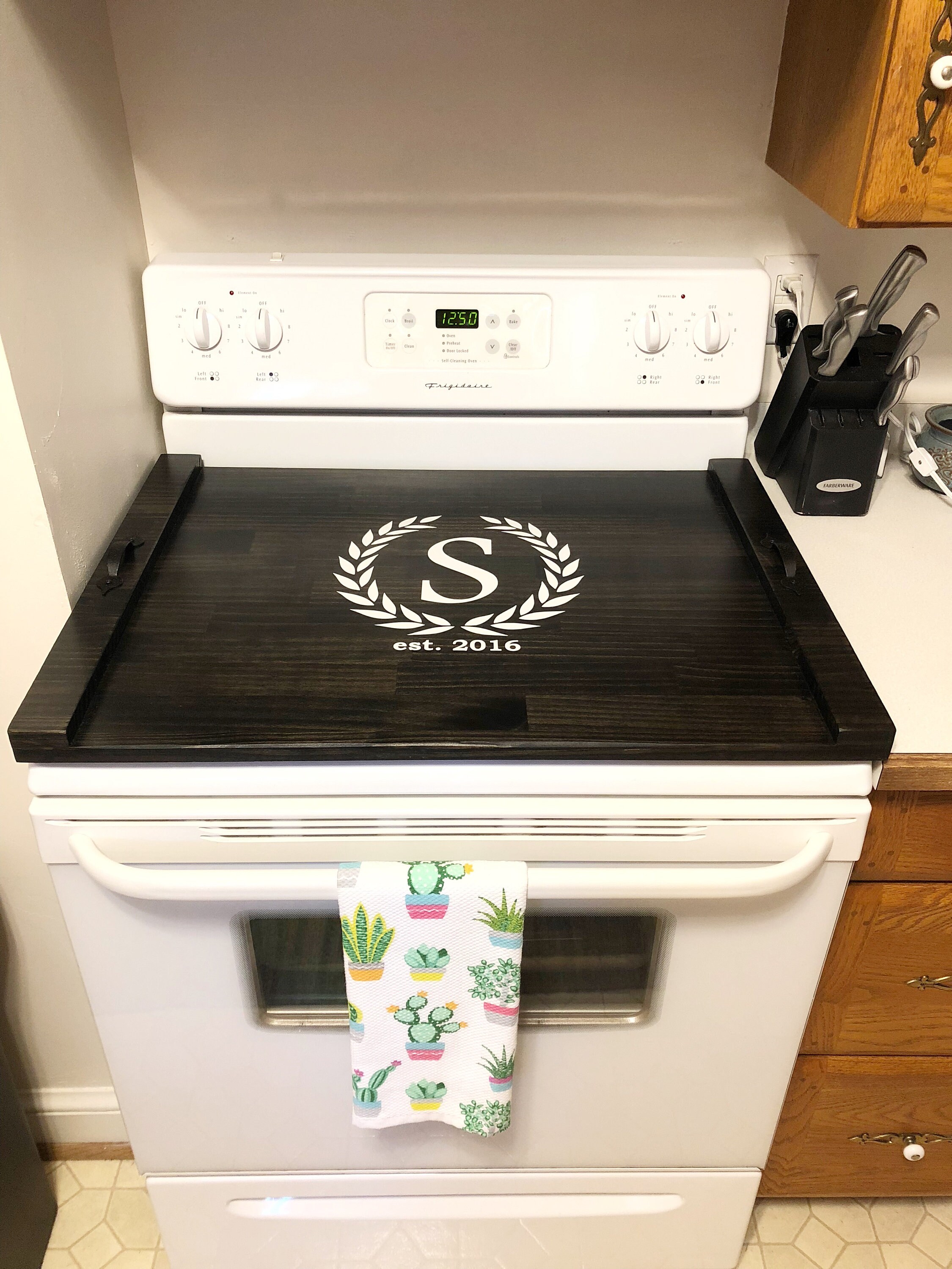 Stove Top Cover Custom Wooden Stove Cover Wooden Tray for - Etsy