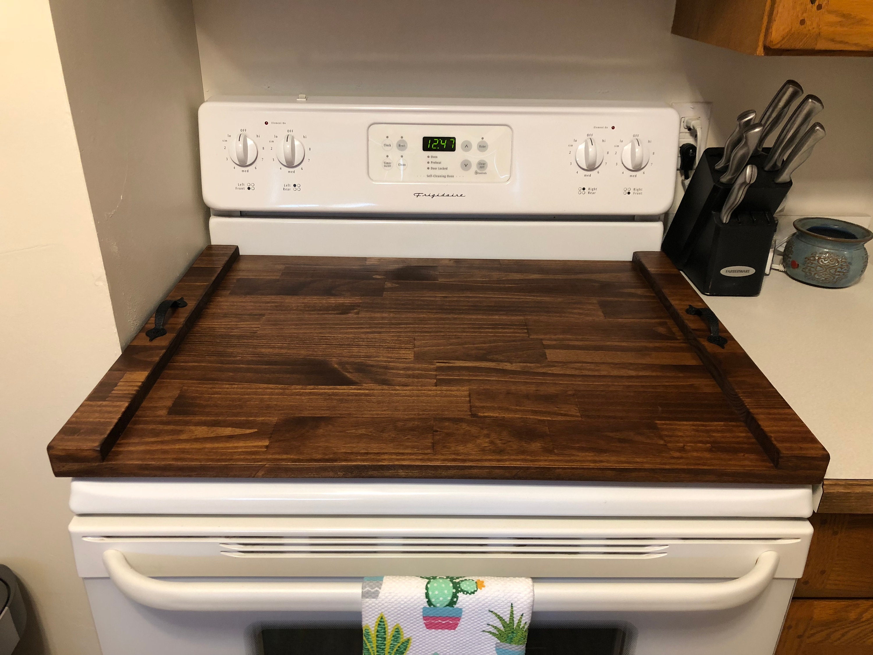 Rustic Stove Top Cover Custom Wooden Stove Cover Wooden Tray | Etsy