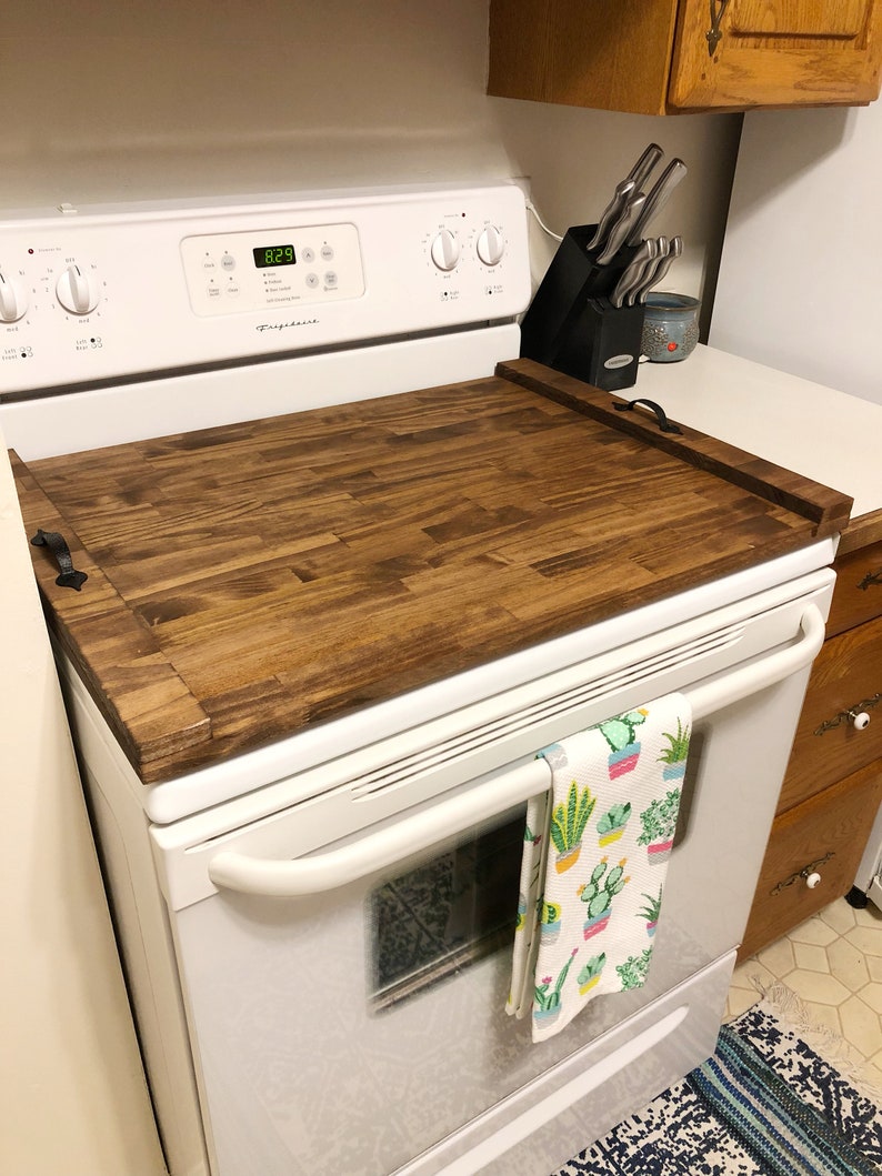 Rustic Stove Top Cover Custom Wooden Stove Cover Wooden Tray | Etsy
