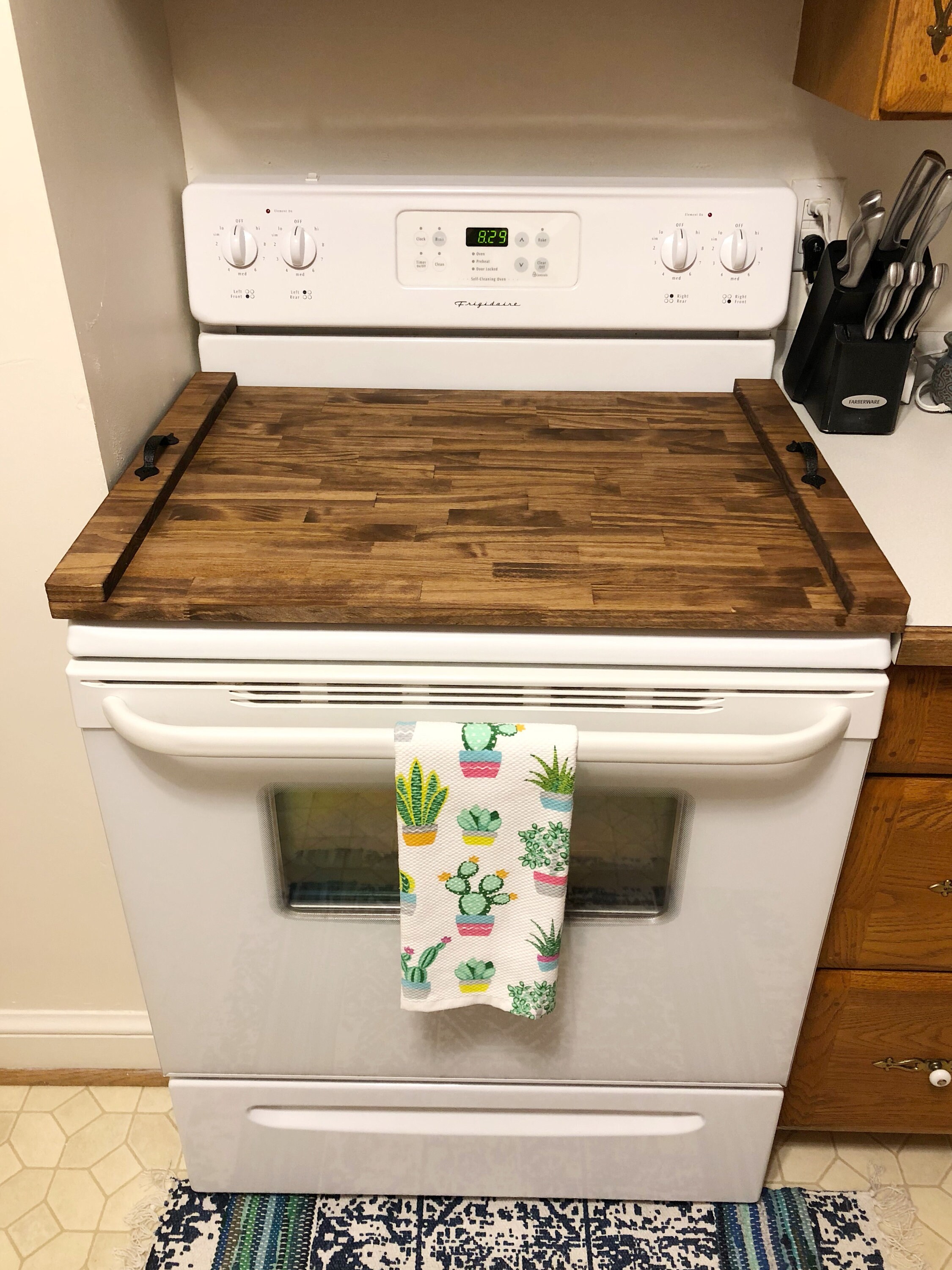 Rustic Stove Top Cover Custom Wooden Stove Cover Wooden Tray | Etsy