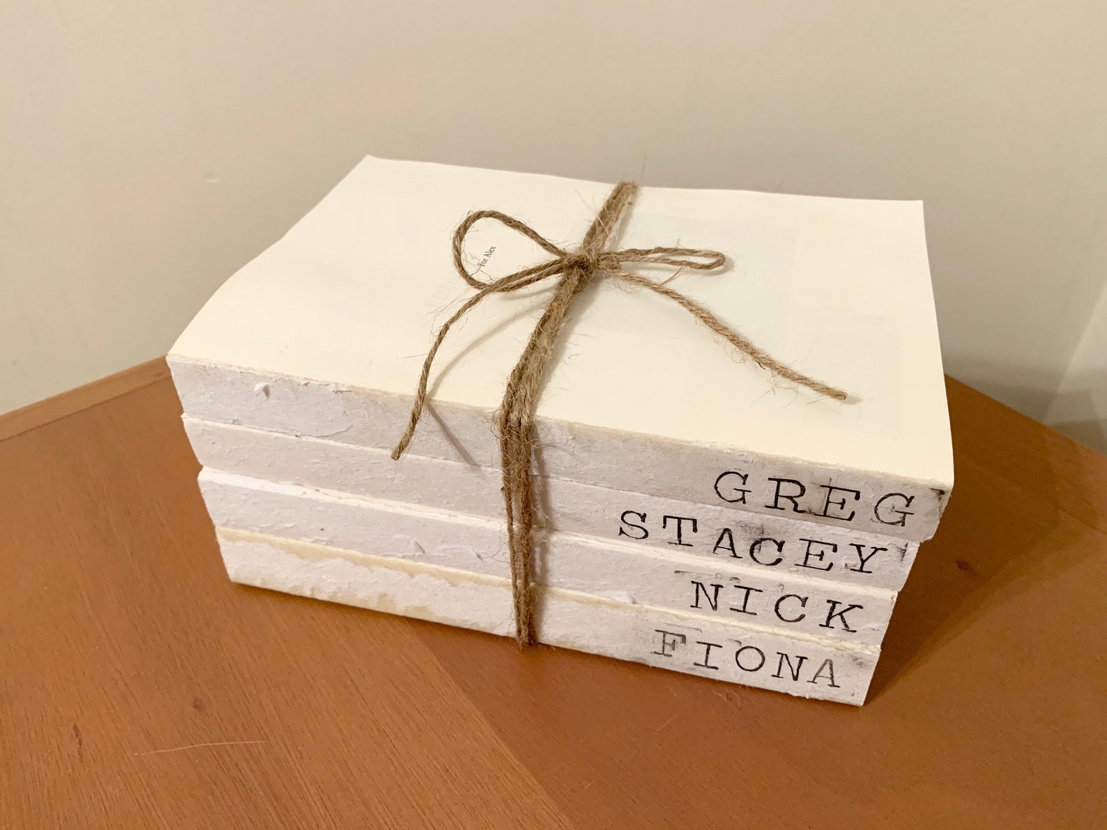 Personalized Book Stack Farmhouse Books Custom Book Stack | Etsy