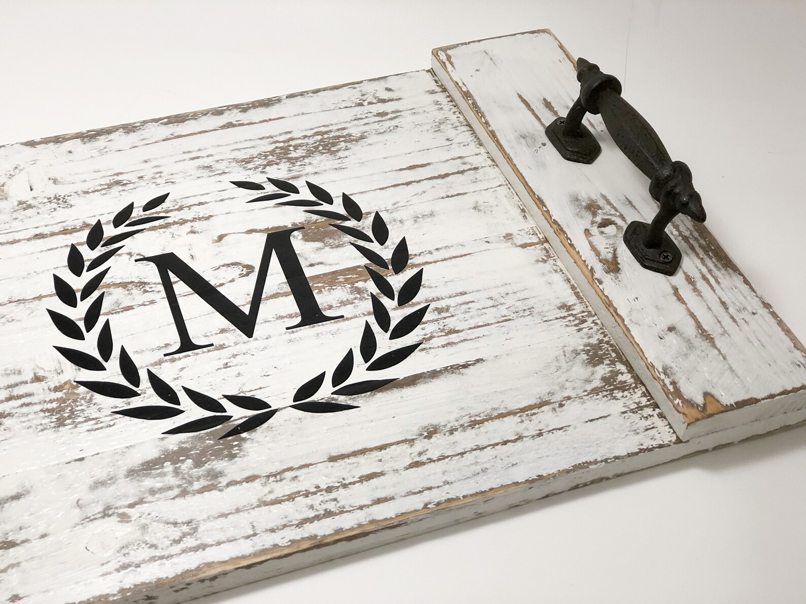 Rustic Monogrammed Serving Tray Rustic Coffee Table Tray | Etsy