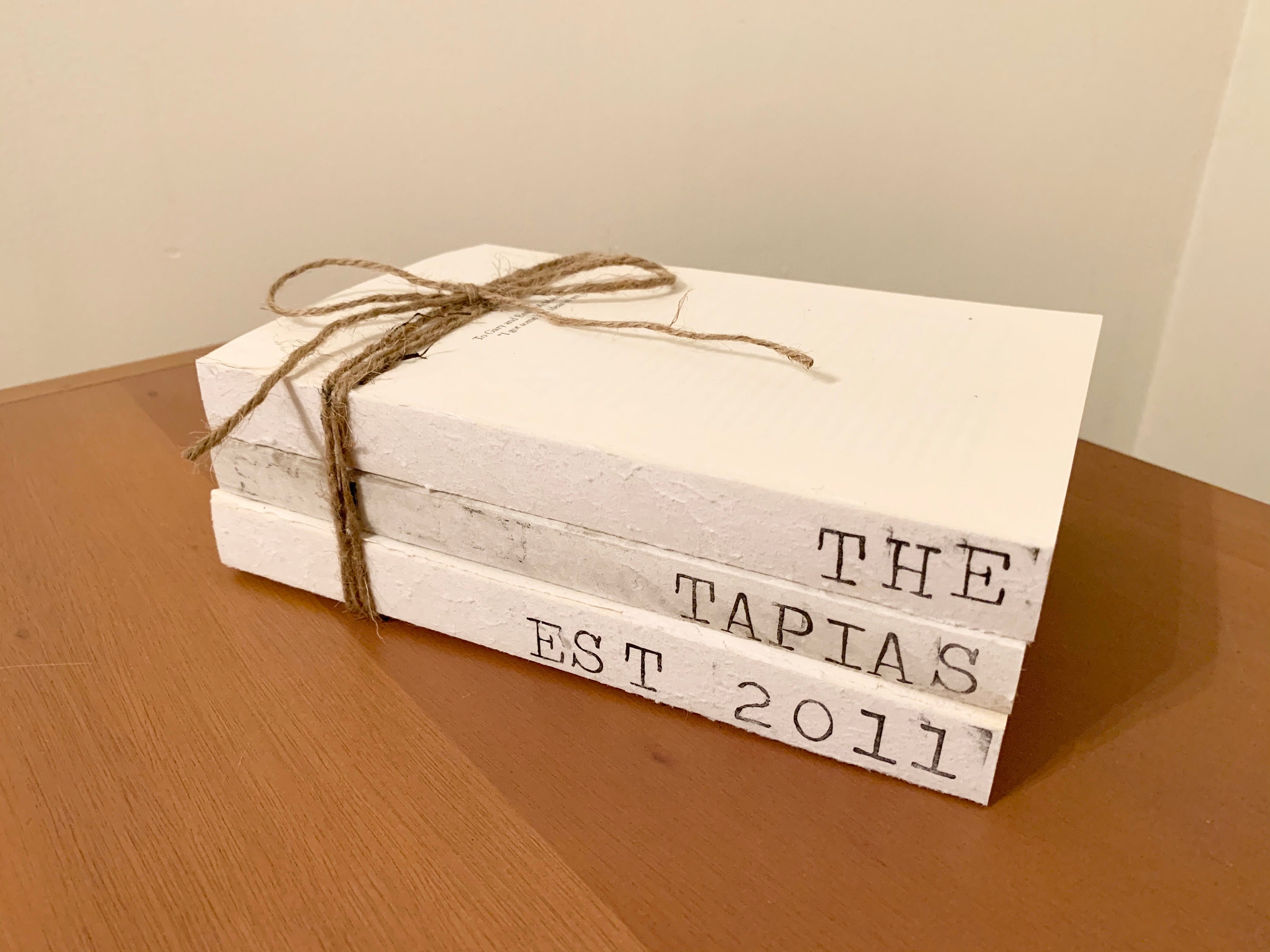 Custom Book Stack Farmhouse Books Personalized Book Stack - Etsy