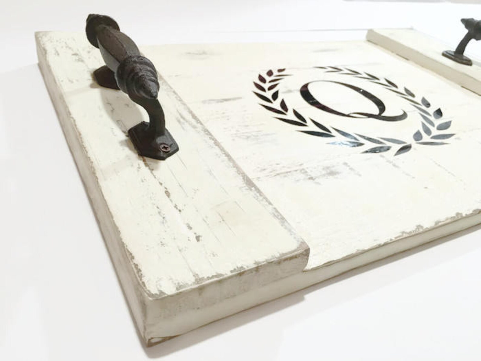 Rustic Monogrammed Serving Tray Rustic Coffee Table Tray - Etsy