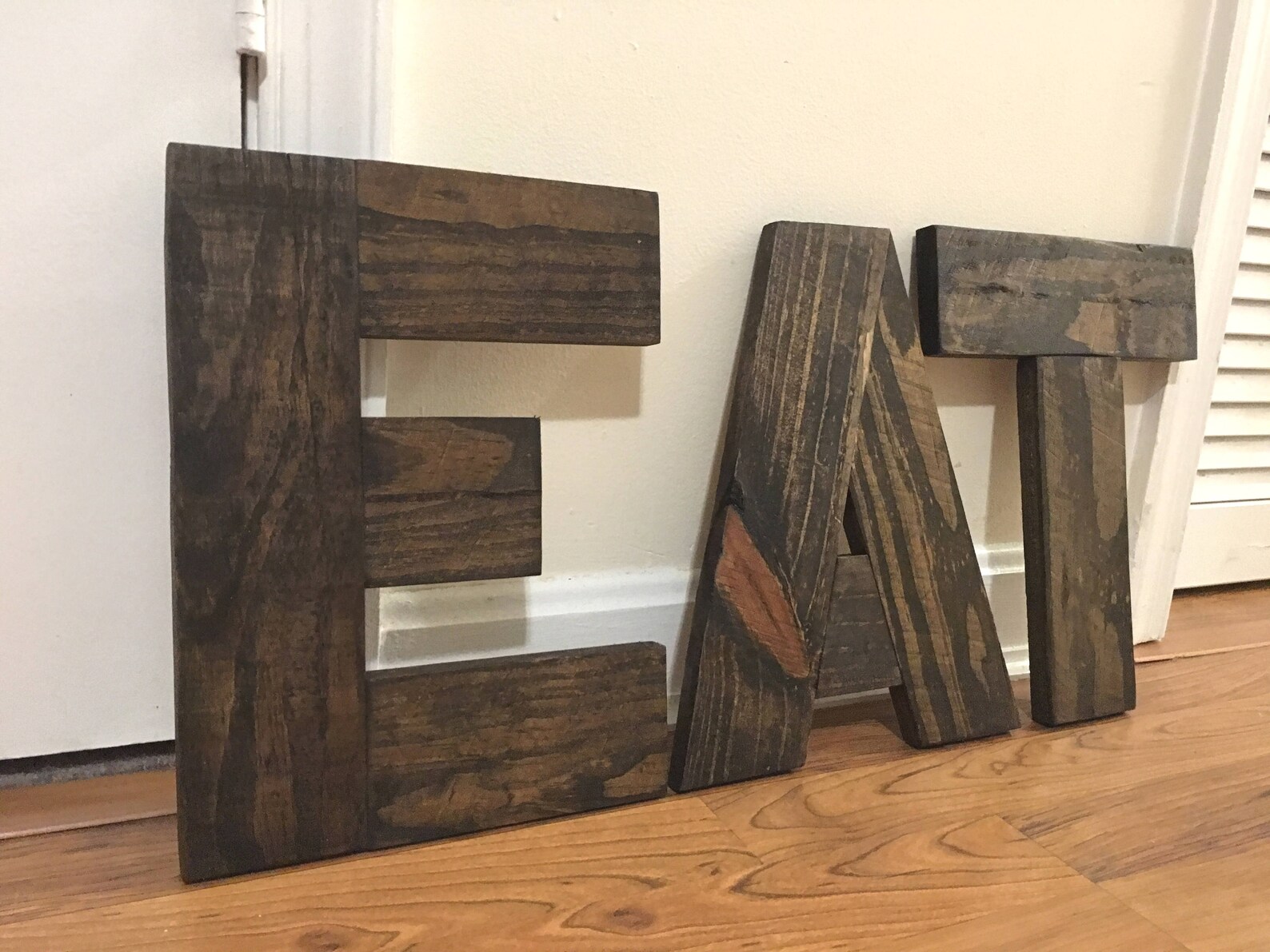 Rustic Eat Sign Kitchen Eat Letters Reclaimed Wood Word Eat - Etsy