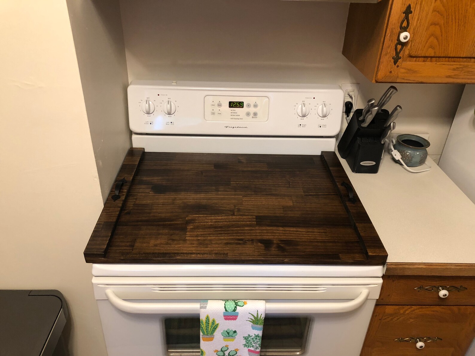 Stove Top Cover Wood Stove Cover Noddle Board Wooden Tray | Etsy