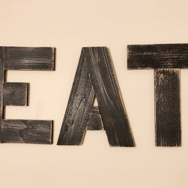 Rustic Wood Letters - Etsy