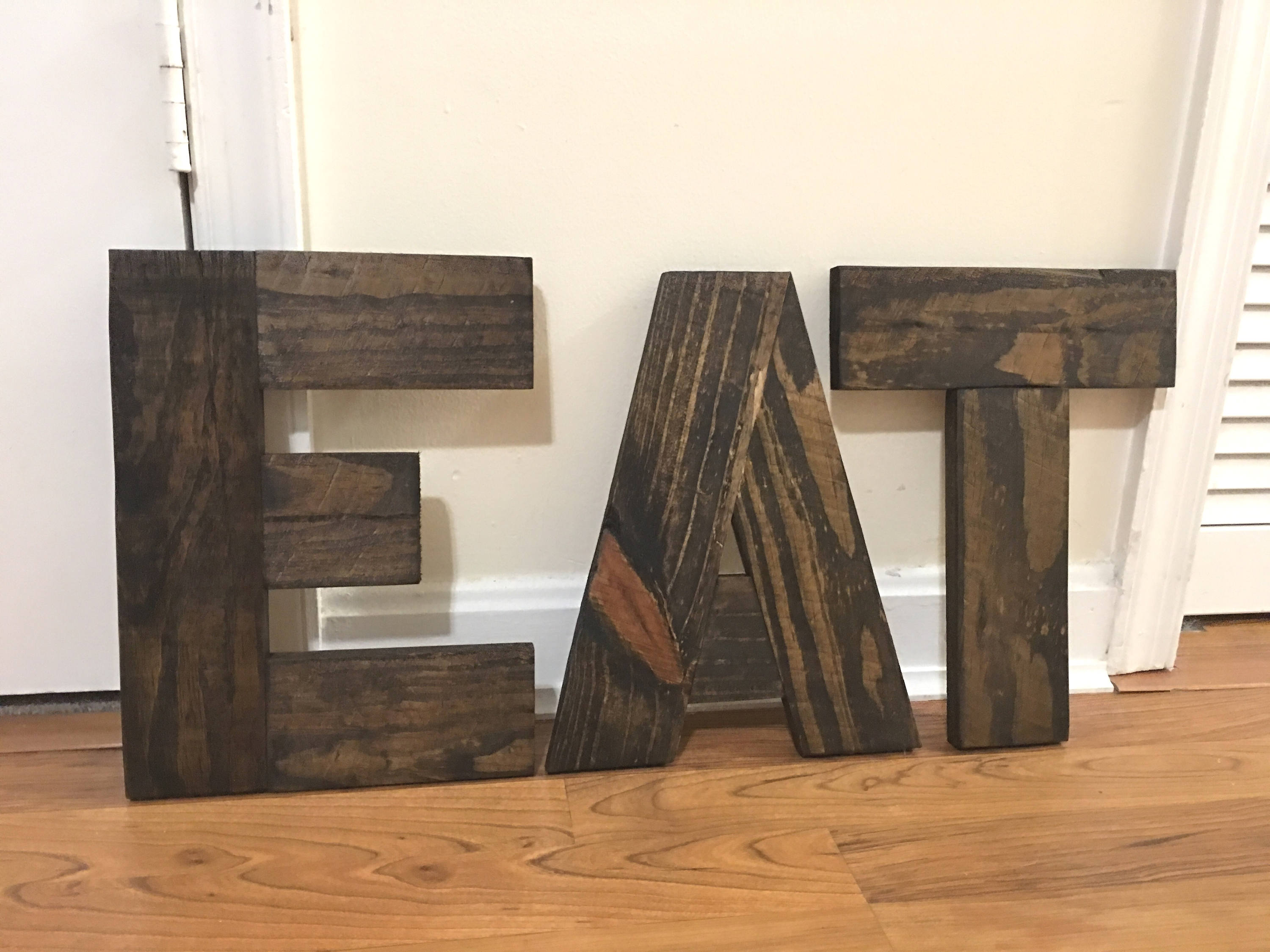 Rustic Eat Sign Kitchen Eat Letters Reclaimed Wood Word Eat - Etsy